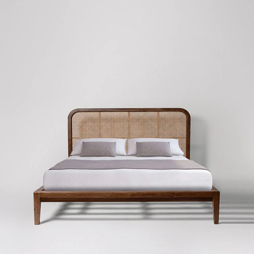 The Sequoia Wicker Platform Bed | Mango Wood – WoodSculp
